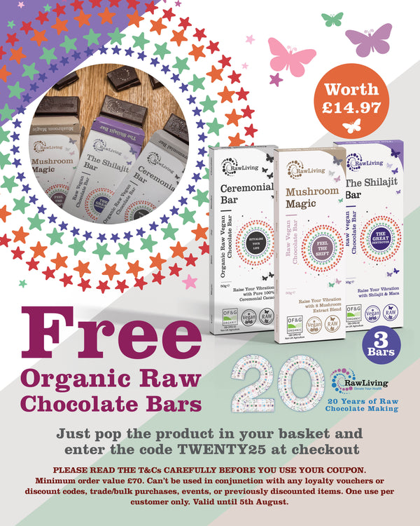 Raw Chocolate Bars Gift Bags (5 x 50g) | Raw Living UK