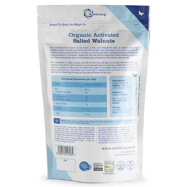 Organic Activated Walnuts (200g, 1kg) | Raw Living UK
