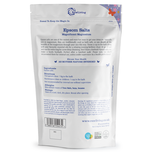 Epsom Salts UK (1kg) | Raw Living