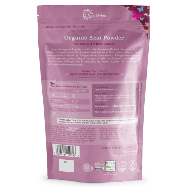 Organic Acai Powder (100g, 250g, 1kg) | Raw Living UK