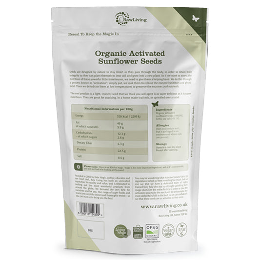 Organic Activated Sunflower Seeds (200g, 1&5kg) | Raw Living