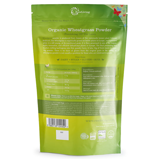 Organic Wheatgrass Powder (200g, 1kg, 5kg) | Raw Living UK