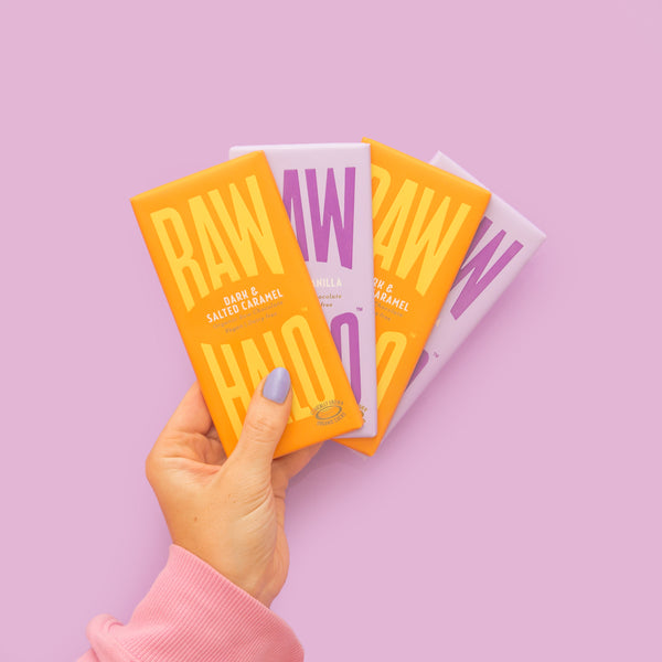 Dark Salted Caramel Raw Chocolate | Raw Halo | Raw Living UK