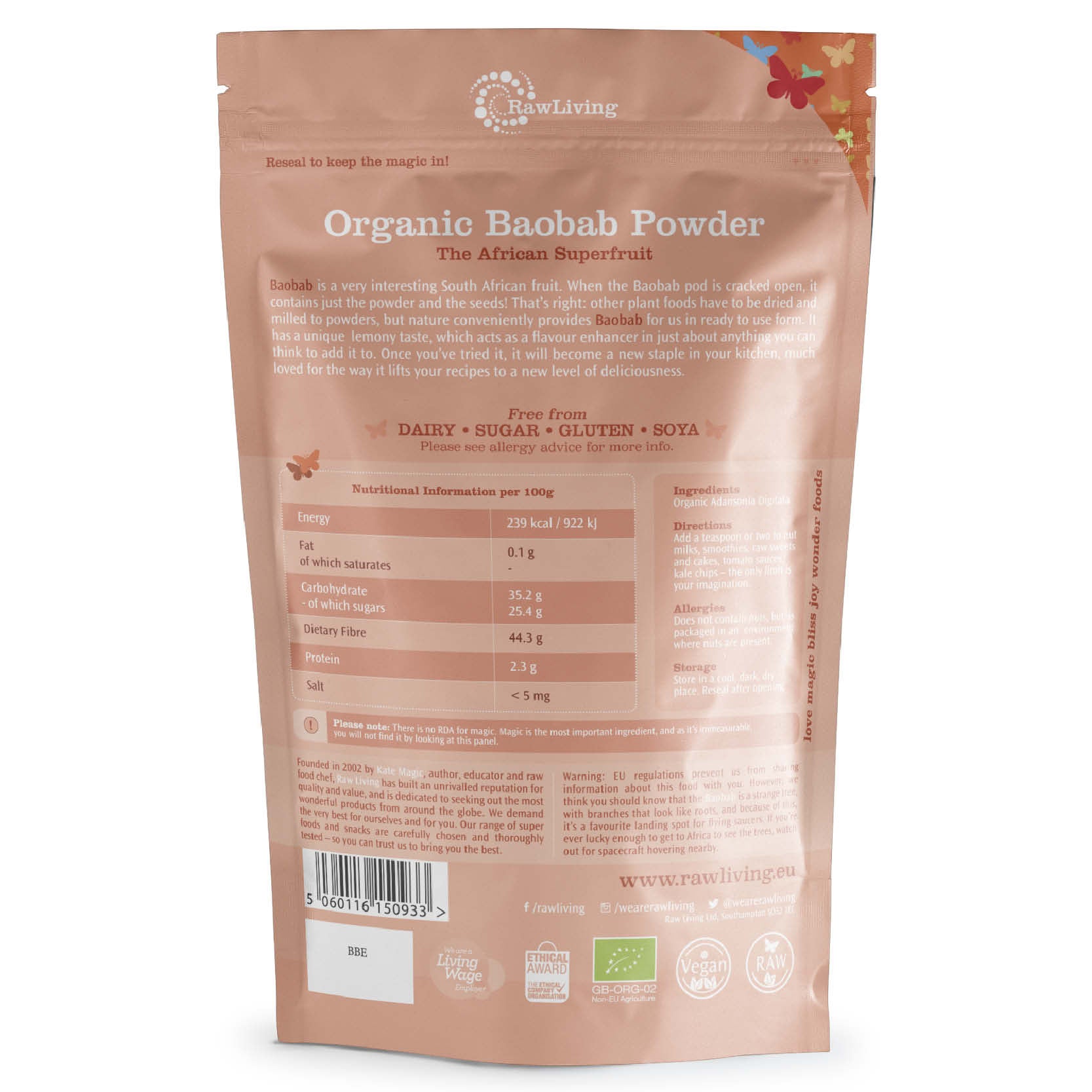 Organic Baobab Powder (100g, 250g, 1kg, 10kg) | Raw Living