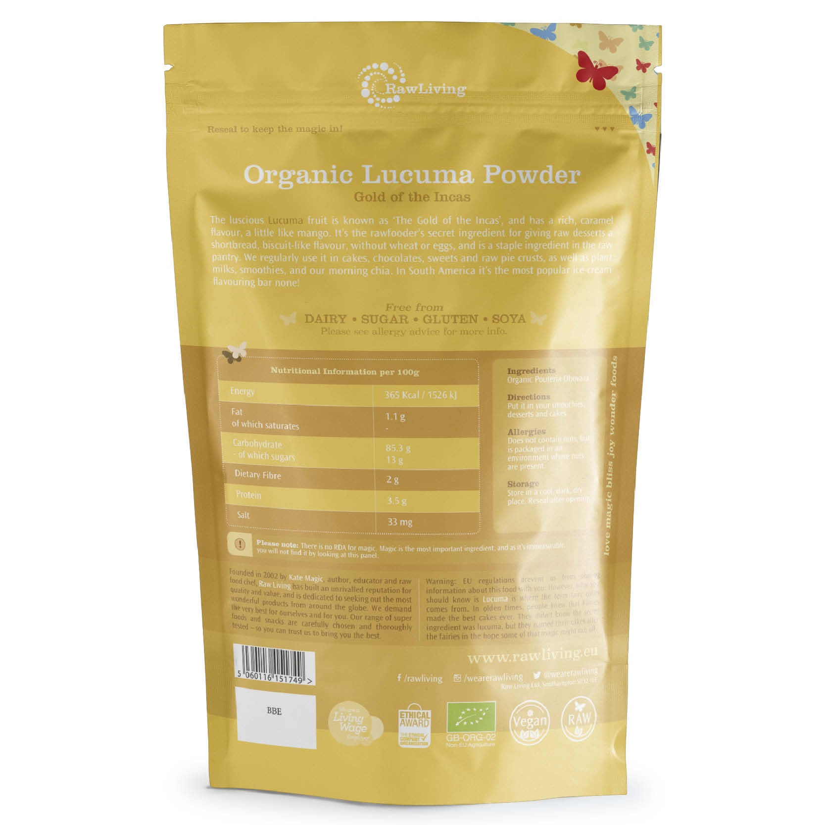 Organic Lucuma Powder (250g, 1kg, 5kg, 10kg) | Raw Living UK