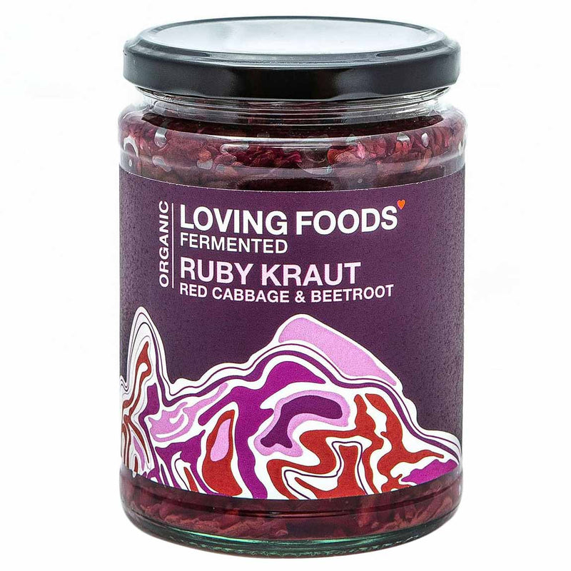Ruby Sauerkraut (500g) | Loving Foods | Raw Living UK